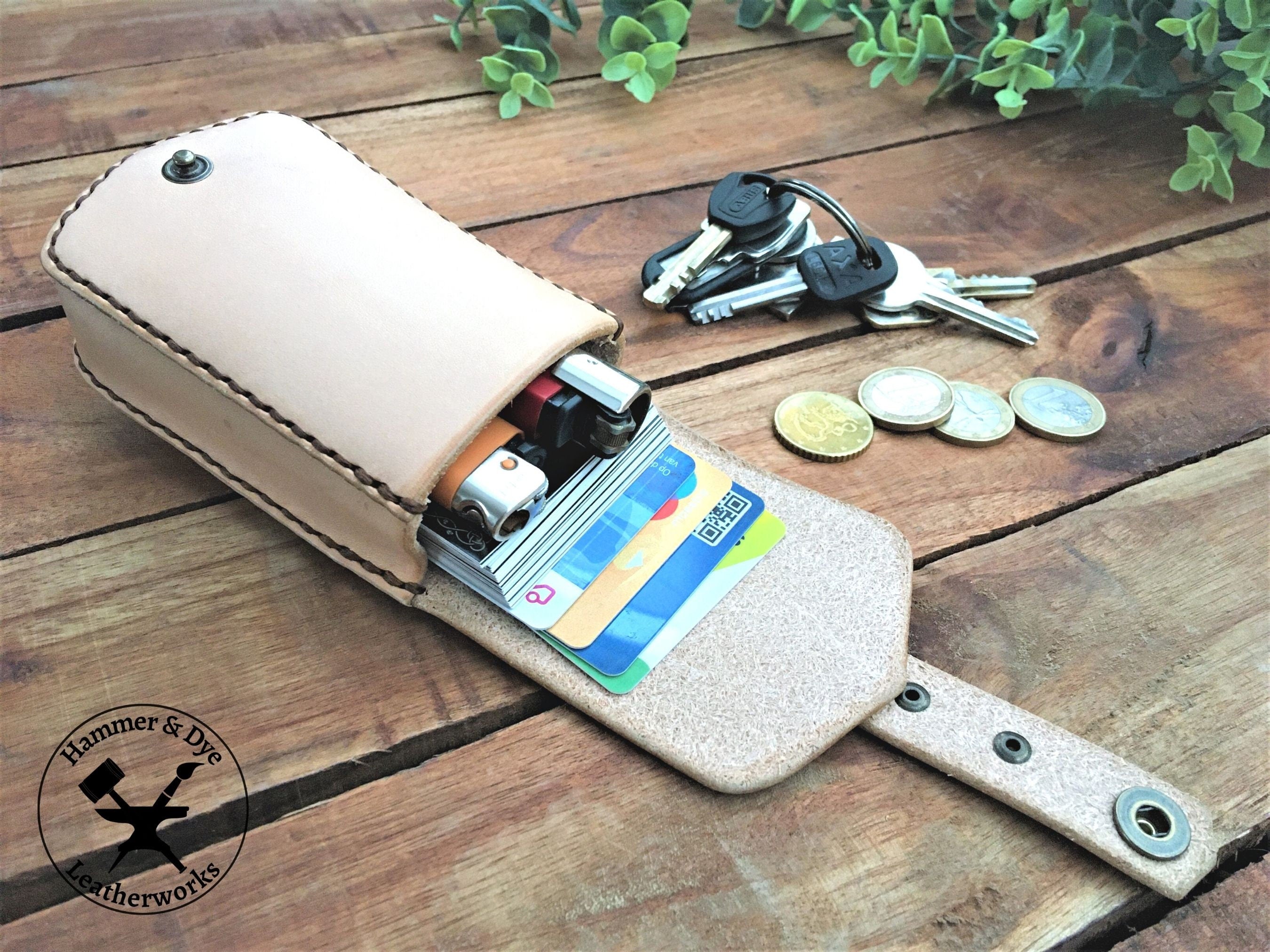 Mini Leather Belt Pouch, Ideal as credit or business card holder ...